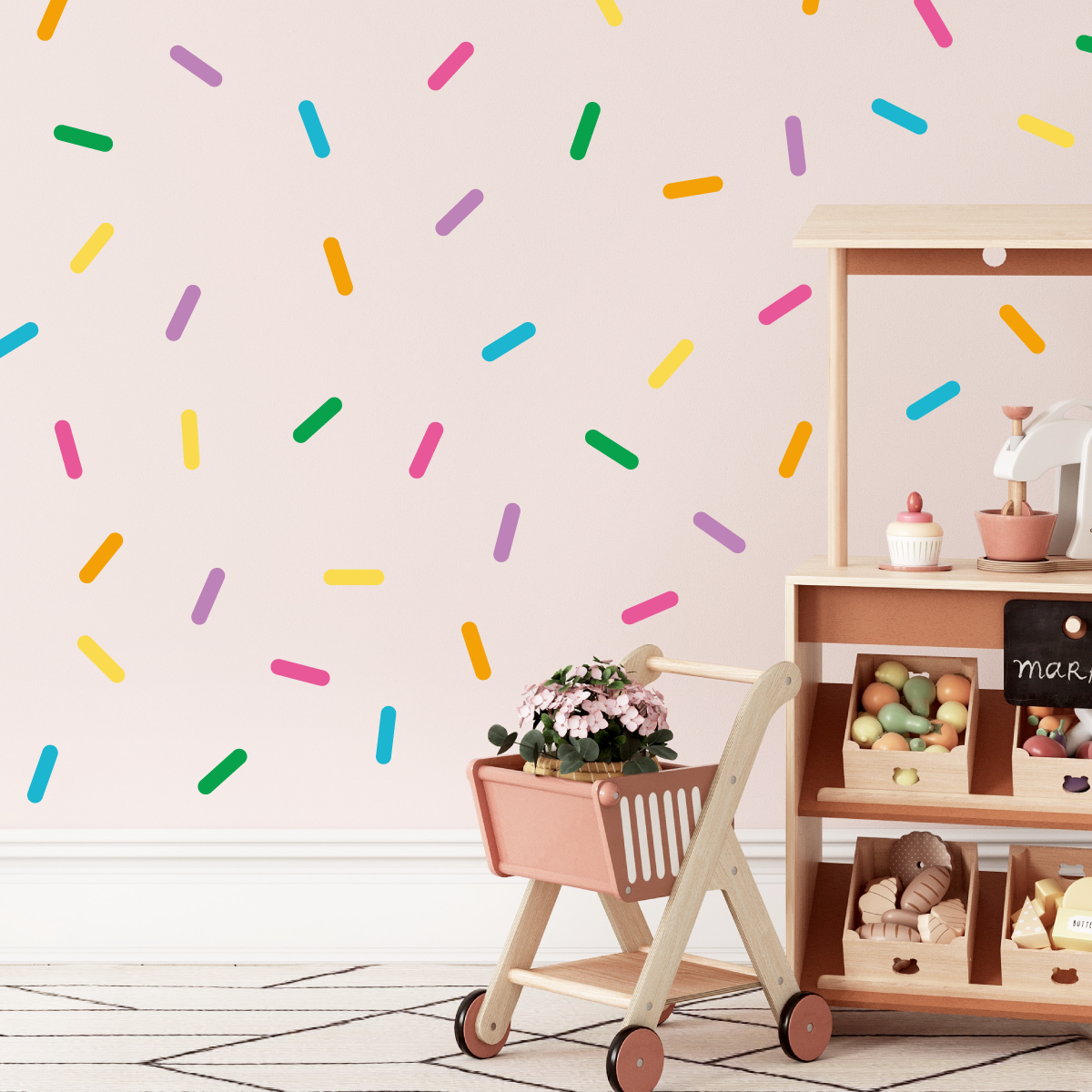 Sprinkles veggdekor til barnerommet | Askeladden Navnelapper